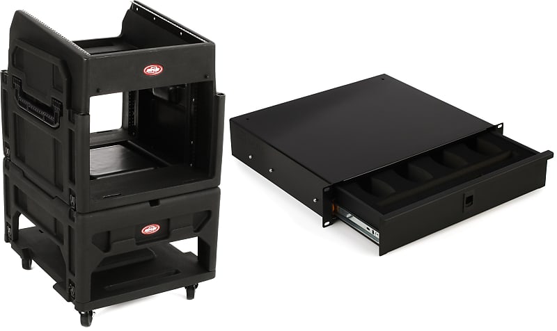 SKB 1SKB19-R1208 12U Top / 8U Bottom Gig Rig Mixer Rack Case | Reverb