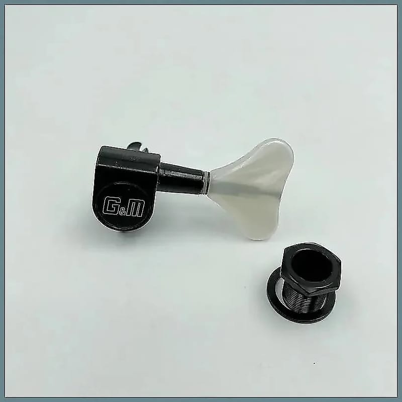 G&M One Right Bass Guitar Black Tuning Peg Machine Head Key | Reverb