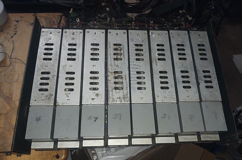 Eight Altec 9470-A microphone preamp rack mount rig | Reverb