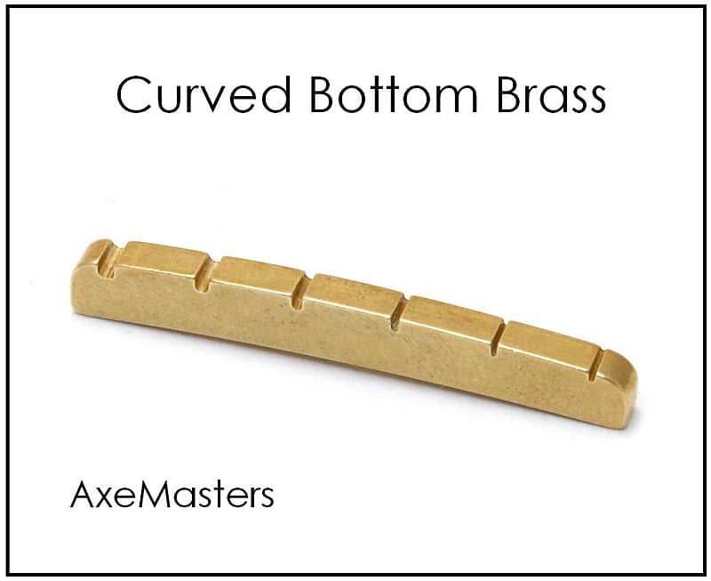 AxeMasters 41mm / 1 5/8" Slotted Brass Guitar Nut for Fender | Reverb