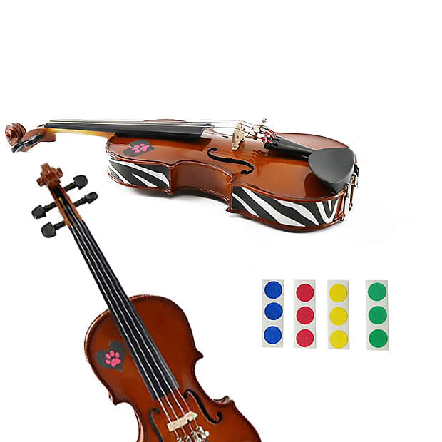 Violin Fingerboard Markers W/Zebra Violin Skins 1/4 Size | Reverb