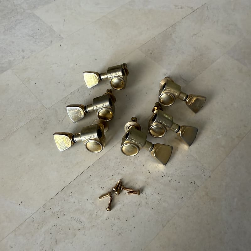 Grover Guitar Tuning Machines - 3x3 Vintage - Gold Tuners | Reverb