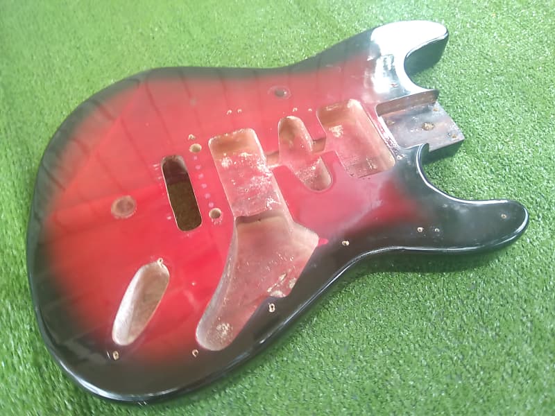 Super Strat Floyd Rose Body Project Original Factory Red | Reverb