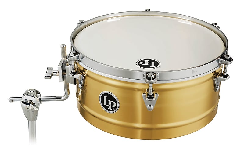 LP 14" Brass Timbale with Chrome Hardware and Mount Bracket | Reverb