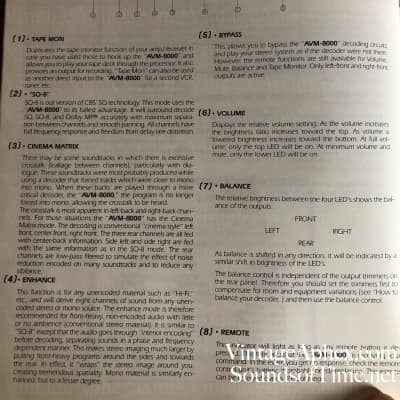 Aphex Surround Decoder AVM-8000 AVM 8000 | Reverb