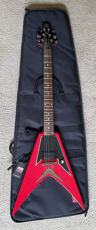 Samick SV10 Flying V Style Electric Guitar, Red Finish, New | Reverb