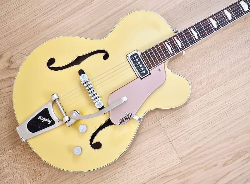 1957 Gretsch Streamliner 6189 Bamboo Yellow Vintage Electric | Reverb
