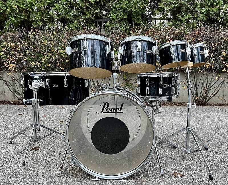 Pearl fiberglass drum set w/concert toms | Reverb