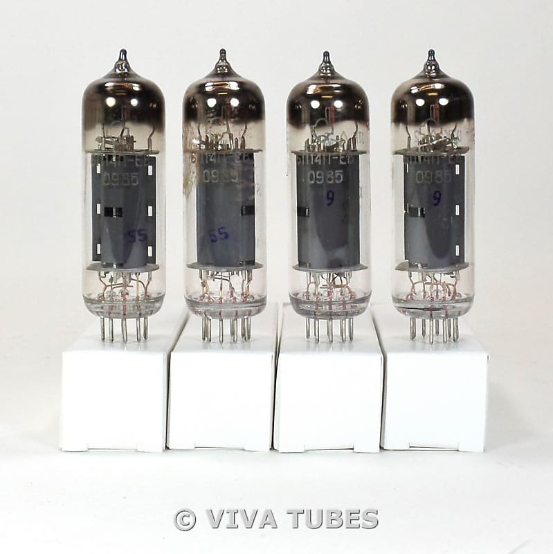 NOS Ip Matched Quad Soviet Military 6P14P-EV = 7189 6BQ5 EL84 | Reverb