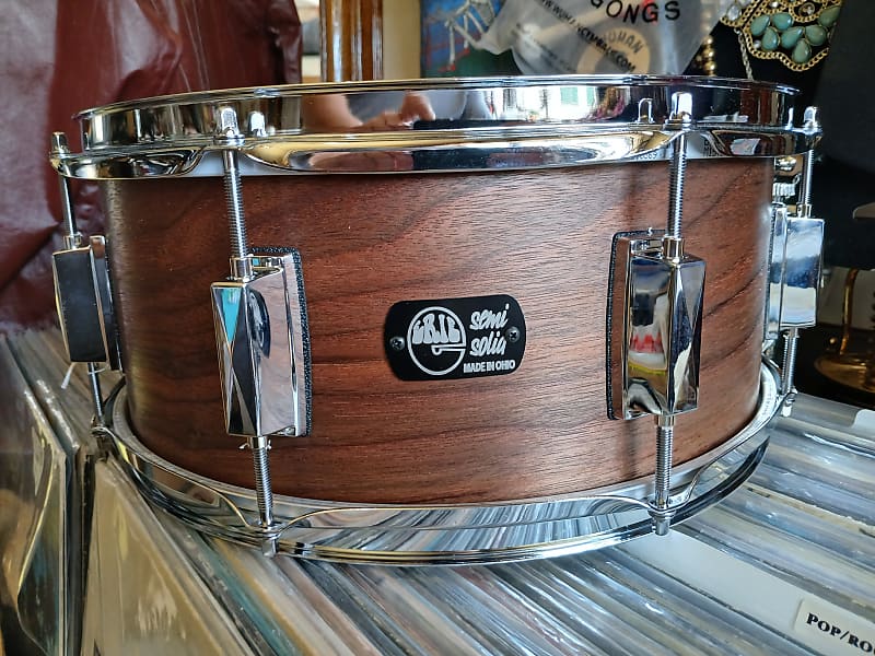 14x6 walnut poplar steam bent 2 ply semi-solid snare drum by | Reverb