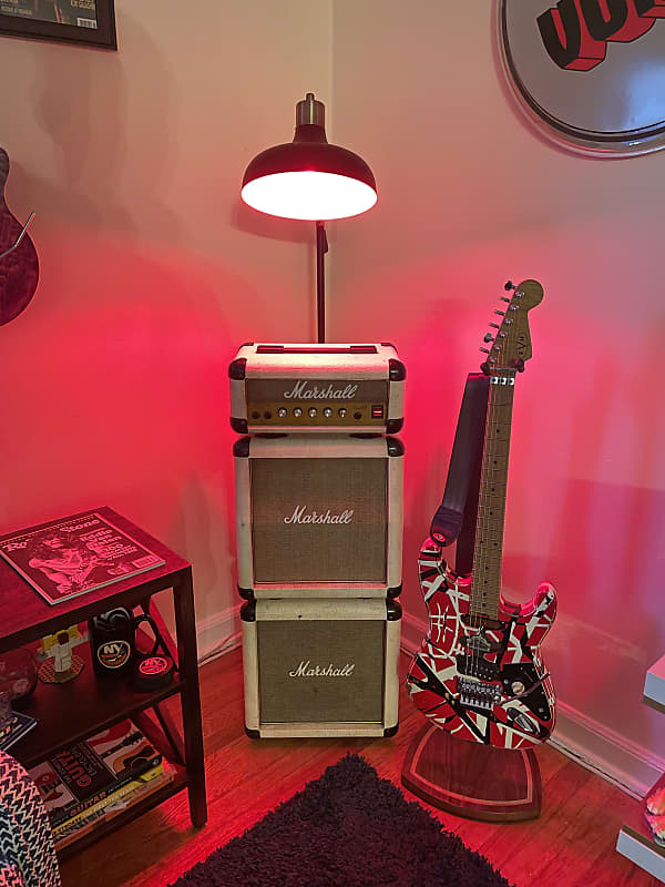Marshall Mini Stack Lead 12 Mid-80's - White Tolex | Reverb