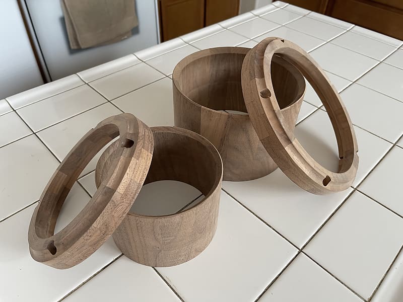 4” x 6” & 5” X 8” Concert Tom Shells - Solid walnut - | Reverb