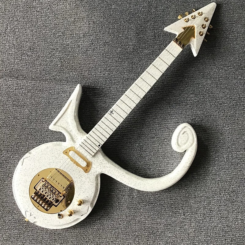 Custom White Prince Cloud Guitar Project with Gold Hardware | Reverb