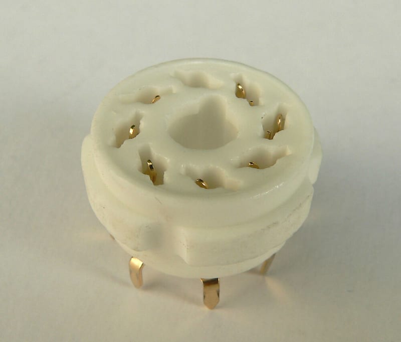 Octal ceramic Gold 8 pin PCB Socket for Valve Guitar | Reverb UK