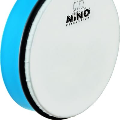 Nino Compact ABS Plastic Handheld Tambourine 8 in. Sky Blue | Reverb