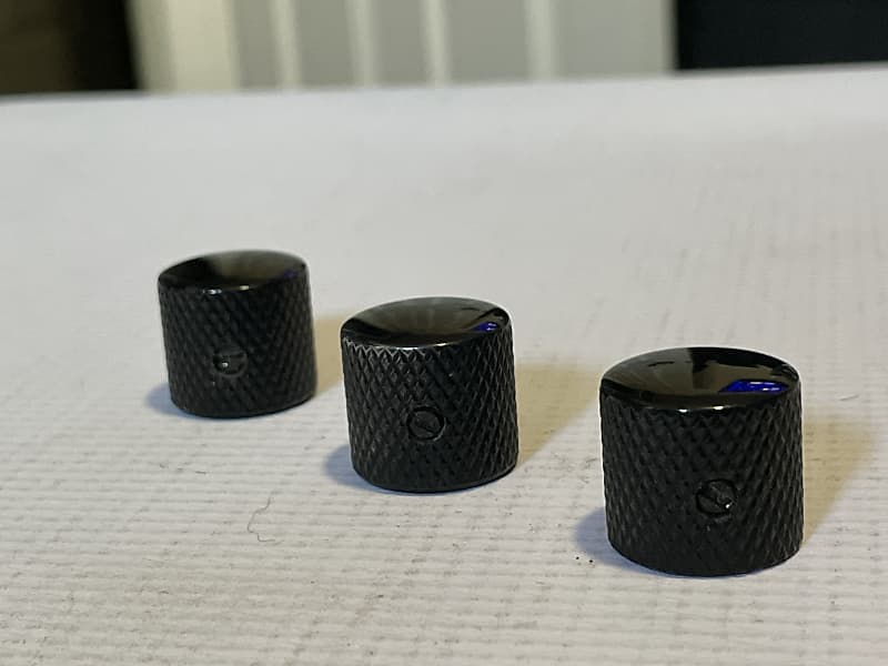 3 - 2000's Jackson Dinky Factory Black Dome Knobs Set Screw | Reverb