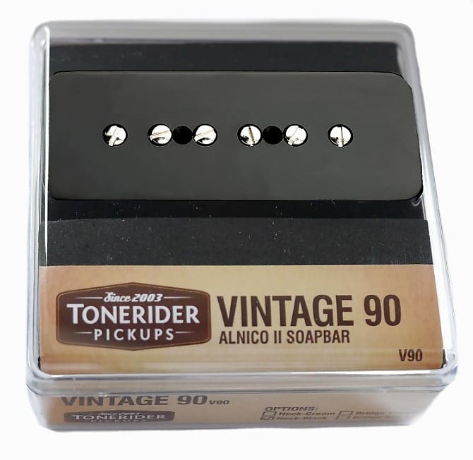 P90 Pickup Alnico II - Tonerider Soapbar - V90N-BK 2020 Black | Reverb