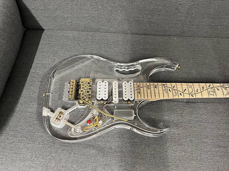 LED Light Electric Guitar Acrylic clear translucent Body | Reverb