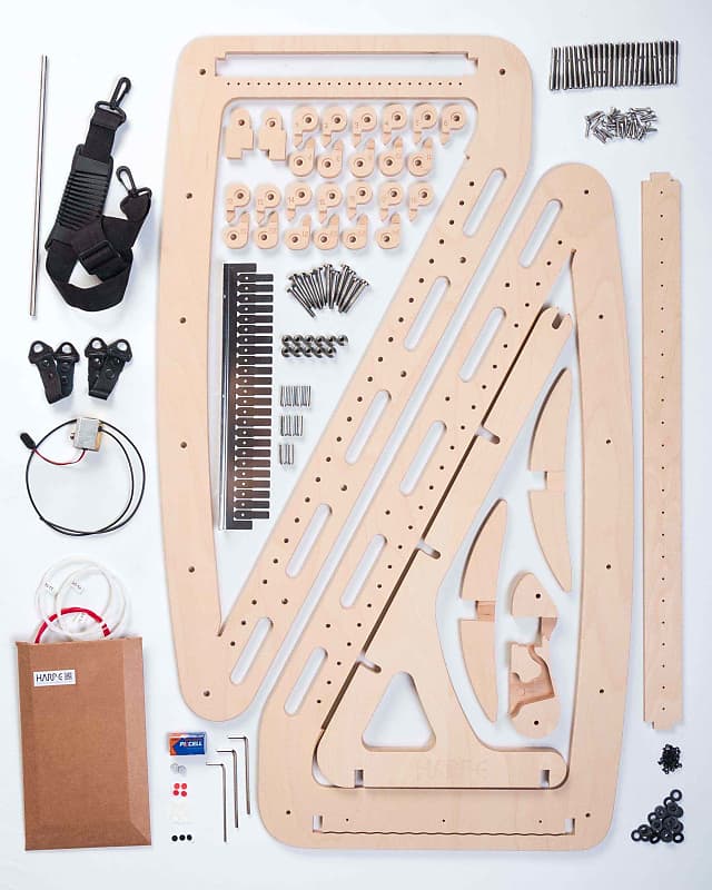 Harp-E Electric Harp DIY Kit - Natural Wood | Reverb UK