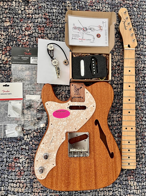 Left-Handed Fender/Warmoth, Mahogany Thinline Telecaster | Reverb