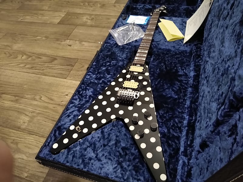GMW Randy Rhoads Flying V Guitar 2020 Polka Dot Flying V LAST | Reverb
