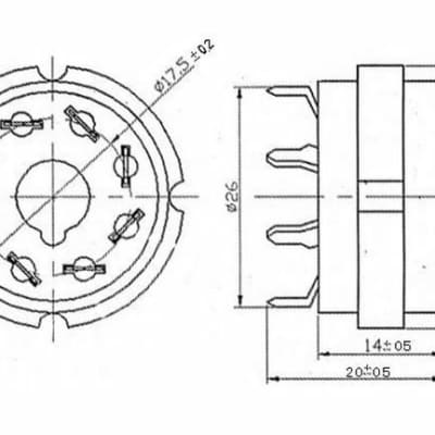 Octal ceramic 8 pin PCB Socket for Valve Guitar Jukebox | Reverb UK