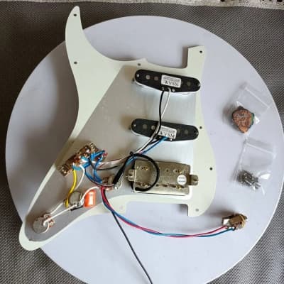HSS Guitar Strat Style Loaded Prewired Pickguard, Wilkinson | Reverb