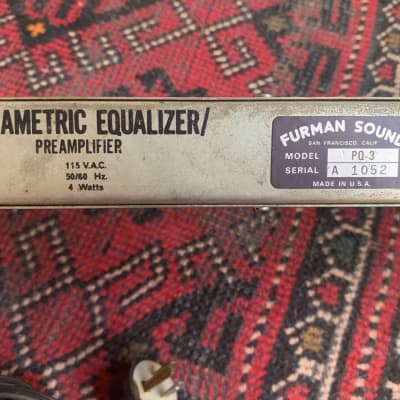 Furman Parametric Equalizer / Preamplifier PQ-3 - Green Face | Reverb