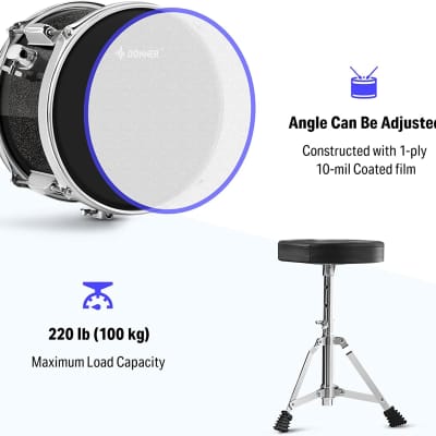 Donner 5-Piece Kid Drum Sets for Beginners, 14 inch Full Size | Reverb