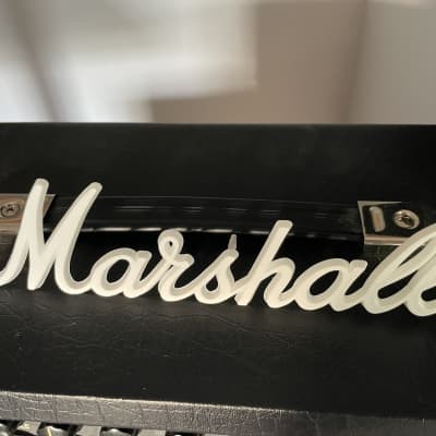 Marshall OEM 9” White Script Logo | Reverb