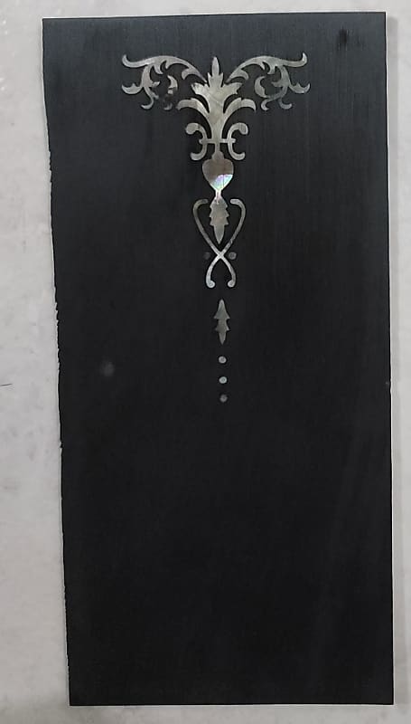 Martin type black pearl torch inlay Ebony headplate | Reverb UK