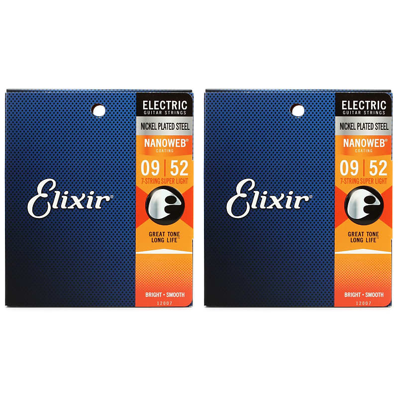 Elixir Strings 12007 Nanoweb Electric Guitar Strings - | Reverb