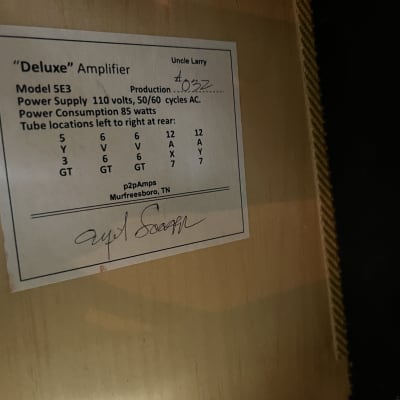 p2p Uncle Larry Model 5E3 "Deluxe" Tom Bukovac Signature Amp | Reverb