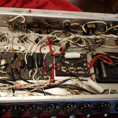 Vintage Original Fender Twin Reverb Chassis - silverface, | Reverb
