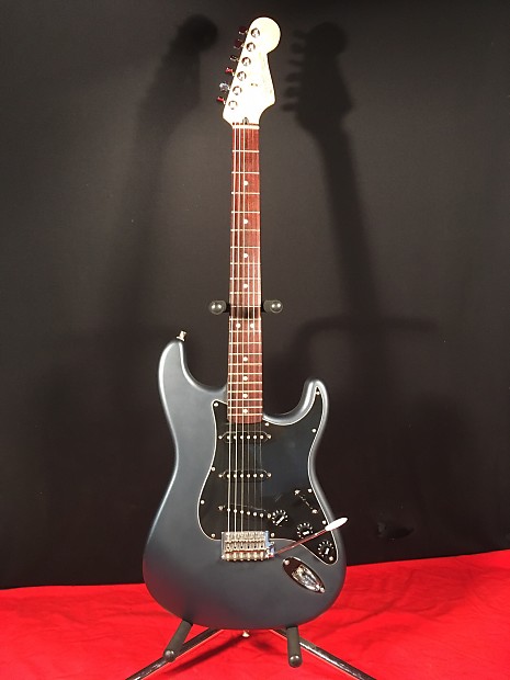 Fender mim strat Standard stratocaster Satin 2006 Gun metal | Reverb
