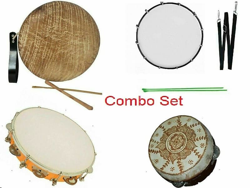 Handmade Combo Set Small Musical Percussion Thappu Drum Tasha | Reverb