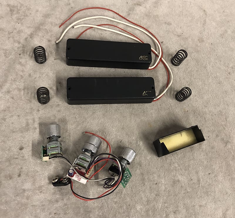 Pair of MEC BL-6 six string active bass pickups with active | Reverb