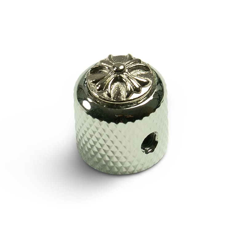 Q-Parts Knobs With Cross Inlay - Mini Dome Chrome | Reverb