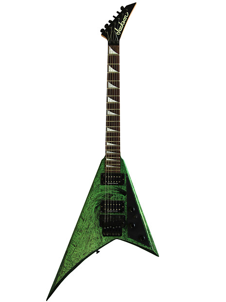 Jackson RR3 2009 Green Swirl Floyd Rose Seymour Duncan Japan | Reverb