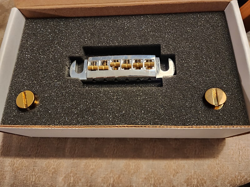 MannMade Prs Stoptail Bridge with Brass Saddles 2022 - Nickle | Reverb