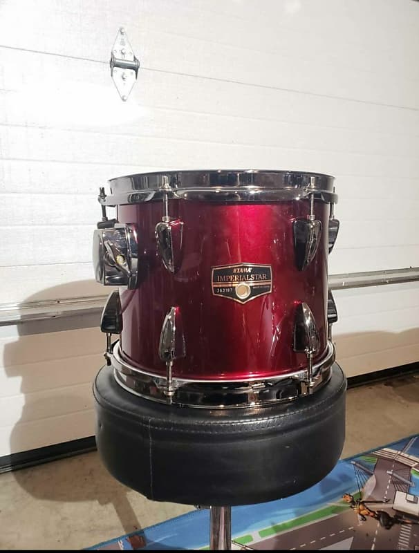 Tama Imperialstar 10"x7" Rack Tom In Vintage Red W/ Black | Reverb
