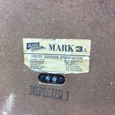 Audio Vision Mark 3A Acoustic Suspension Speakers - Vintage | Reverb