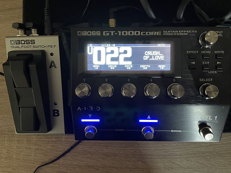 BOSS GT 1000 Core + BOSS FS-7 footswitch + Patches | Reverb