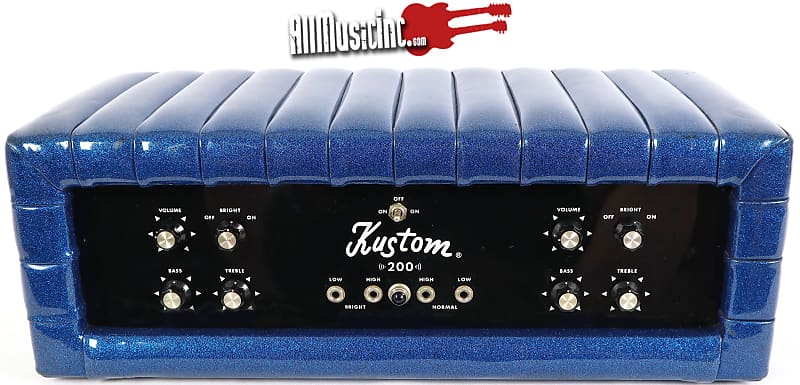 Vintage Kustom K200B-1 Tuck & Roll Blue Sparkle Guitar & Bass | Reverb