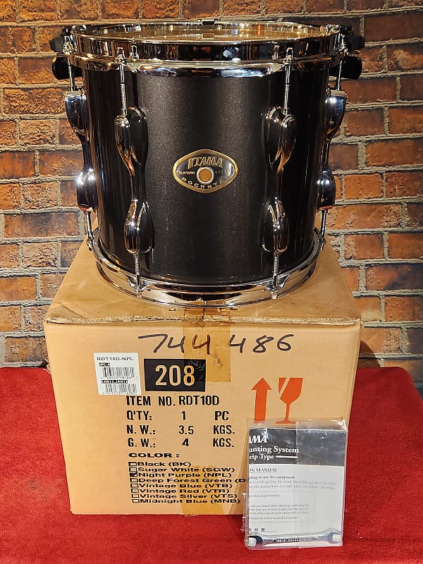 Tama RDT10D Rack Tom Night Purple w/ Starcast Rack Mount | Reverb