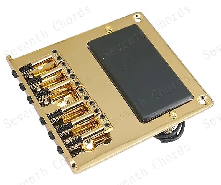 Golden Tele Style Guitar Ashtray Bridge with Closed Humbucker | Reverb
