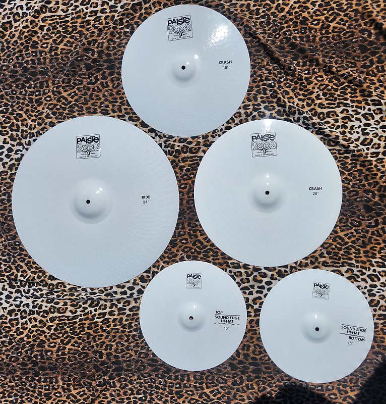 Paiste 2002 Custom White Cymbal Pack with 24" Cymbal Bag, 24" | Reverb