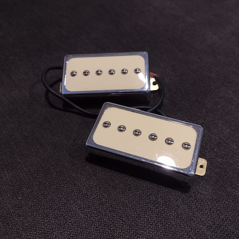 Dragonfire H90s Pickup Set Hum-Sized P90, Chrome Ring w/ | Reverb