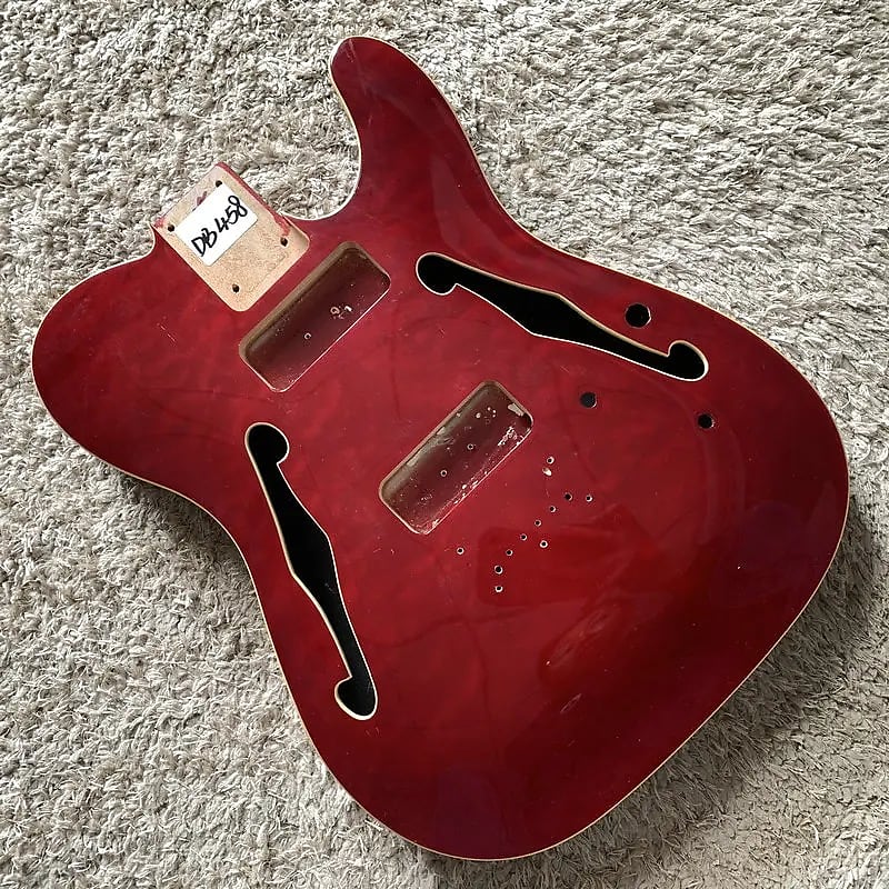Red Hollow Telecaster Tele Style Guitar Body DIY Project | Reverb