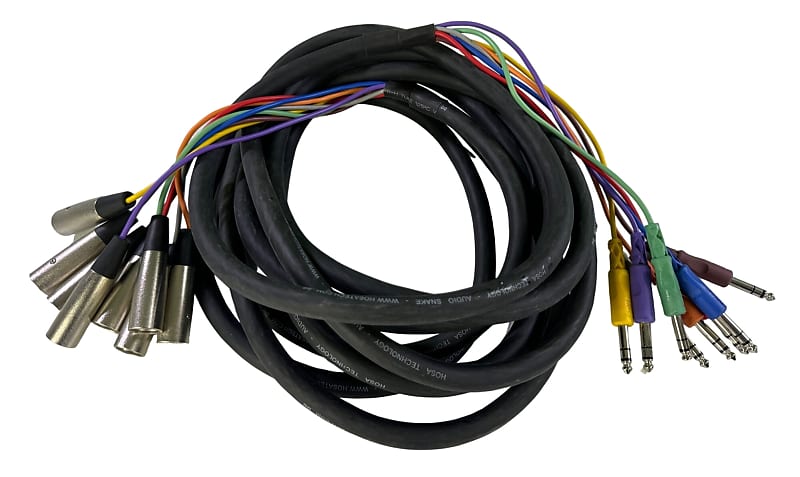 Hosa STX-805F 23ft 8-Channel Audio Snake Cable 1/4" TRS to | Reverb